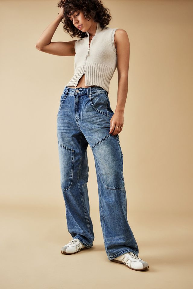 Bdg Bella Acid Wash Baggy Carpenter Jeans Urban Outfitters Uk