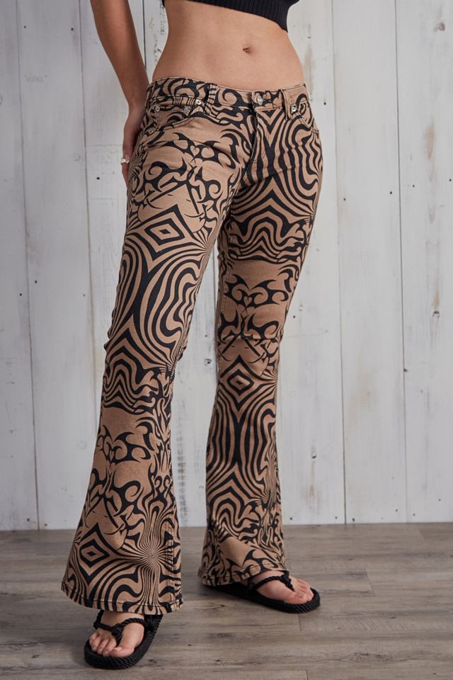BDG Tattoo Print Y2K Low-Rise Flare Jeans | Urban Outfitters UK