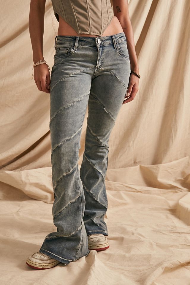BDG Chevron Low Rise Flare Jeans | Urban Outfitters UK