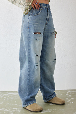 BDG Ripped Logan Cinch Back Boyfriend Jeans | Urban Outfitters UK