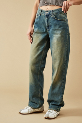BDG Yellow Tinted Ari Authentic Straight Leg Jeans | Urban Outfitters UK