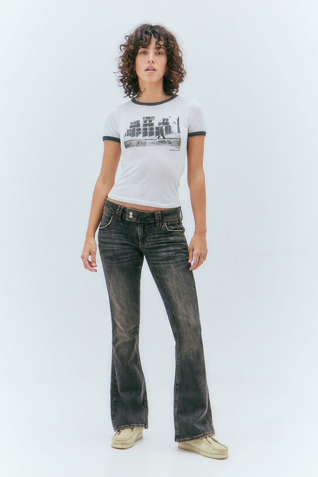 Bdg Brooke Low Rise Bootcut Flare Washed Black Jeans Urban Outfitters Uk