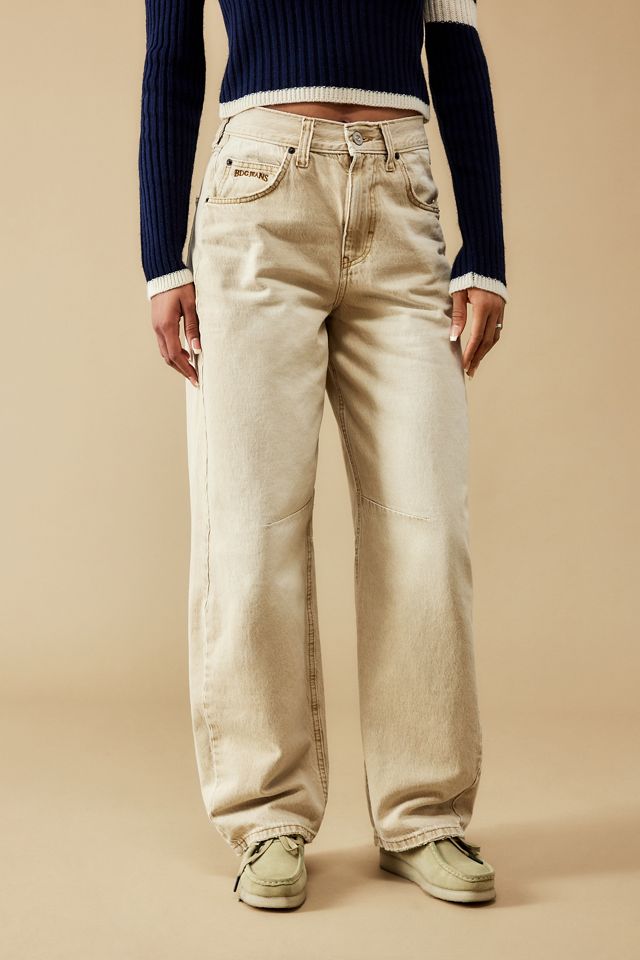 BDG Logan Boyfriend Dirty Ecru Jeans | Urban Outfitters UK