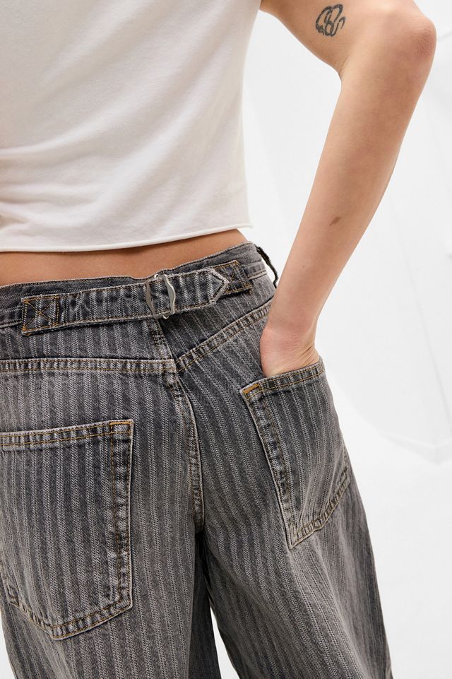 BDG Logan Boyfriend Grey Jacquard Jeans | Urban Outfitters UK
