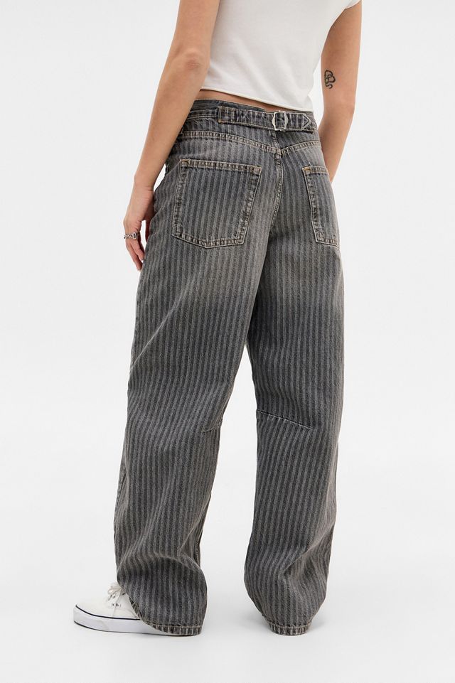 BDG Logan Boyfriend Grey Jacquard Jeans | Urban Outfitters UK