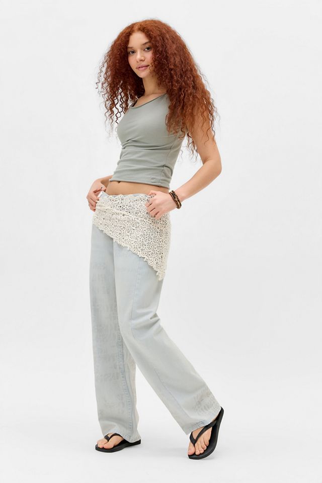 BDG Kayla Script Bleach Lowrider Jeans | Urban Outfitters UK