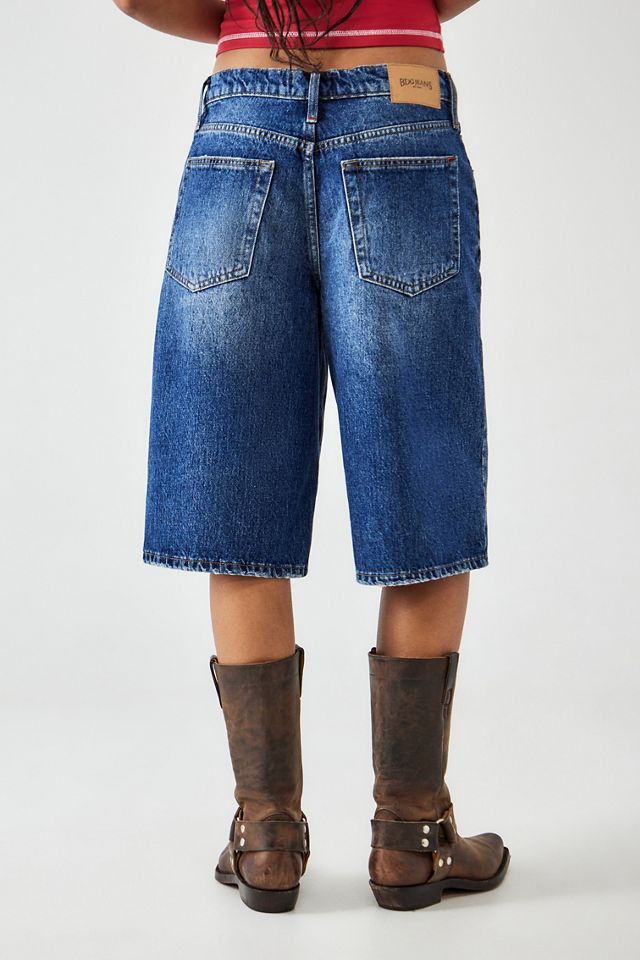 BDG Missouri Longline Mid-Wash Jorts | Urban Outfitters UK