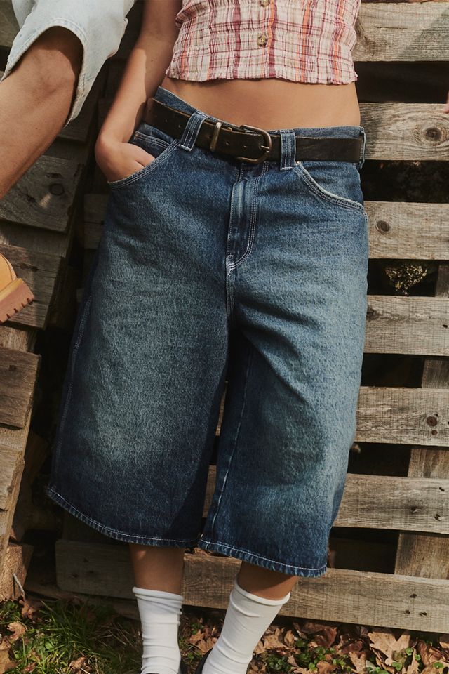BDG Astrid Longline Washed Blue Jorts | Urban Outfitters UK
