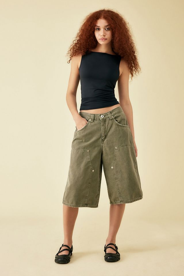 BDG Annie Canvas Longline Carpenter Jorts | Urban Outfitters UK