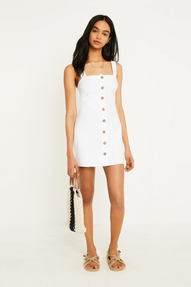 UO Sandy Slip Button-Through Dress | Urban Outfitters UK