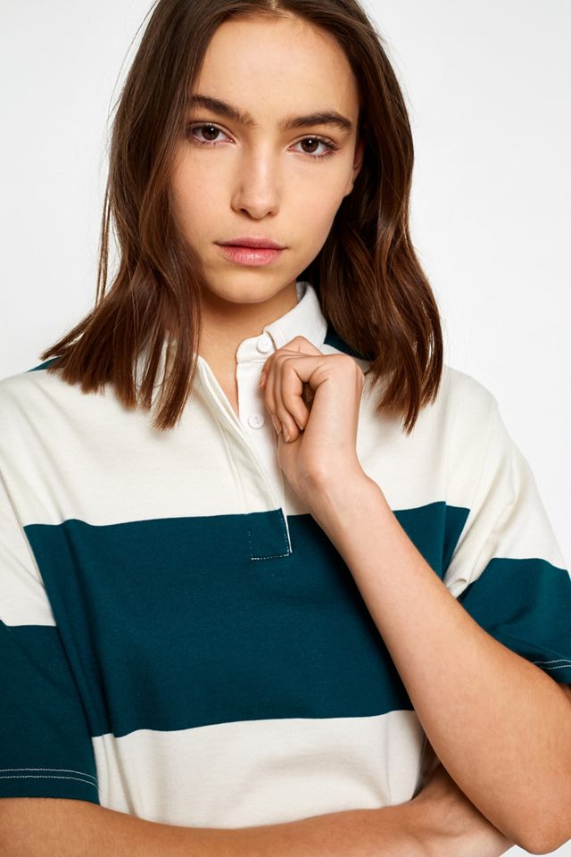 UO Green Rugby Striped Dress | Urban Outfitters UK
