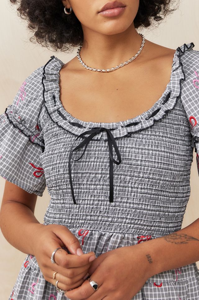 Kimchi Blue Juniper Embroidered Mini Dress | Urban Outfitters UK