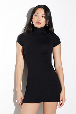 Silence + Noise Gigi Mock Neck Mini Dress | Urban Outfitters UK