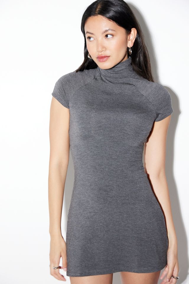 Silence + Noise Gigi Mock Neck Mini Dress | Urban Outfitters UK