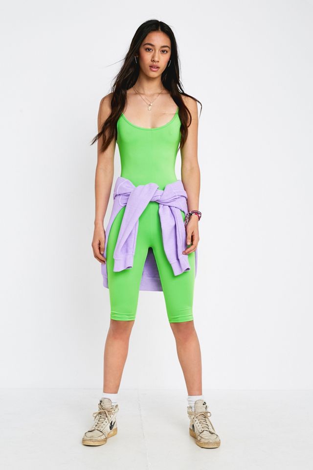 UO Neon Green Unitard | Urban Outfitters UK