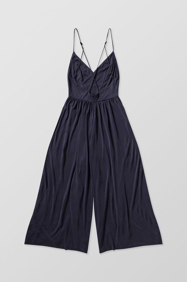 Uo Molly Cupro Culotte Jumpsuit Urban Outfitters Uk