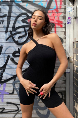 UO Asymmetrical Seamless Unitard | Urban Outfitters UK