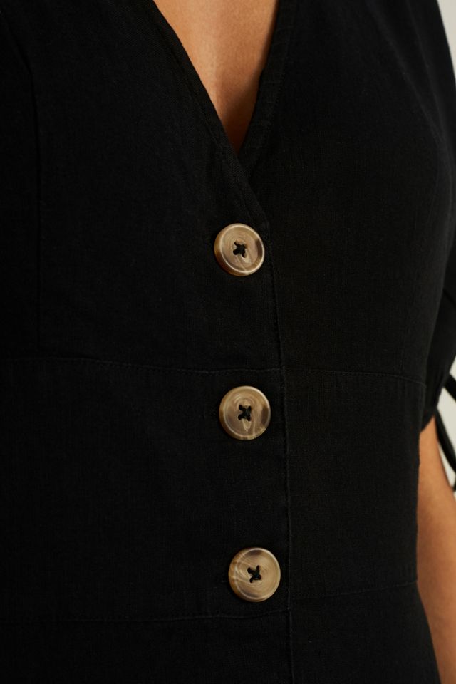 UO Tabby Linen Playsuit | Urban Outfitters UK