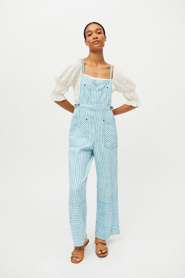 BDG Light Blue Stripe James Overall Dungarees | Urban Outfitters UK
