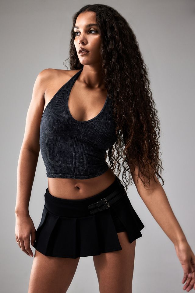 Out From Under Jackie Halterneck Acid Wash Top | Urban Outfitters UK