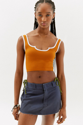 Out From Under Dylan Seamless Notch Neck Crop Top | Urban Outfitters UK