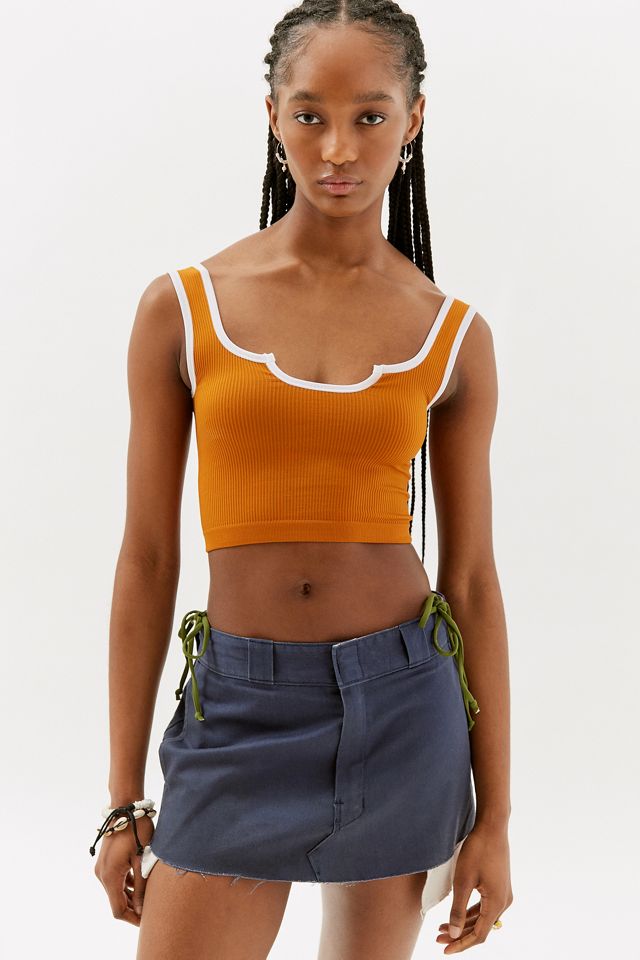 Out From Under Dylan Seamless Notch Neck Crop Top | Urban Outfitters UK
