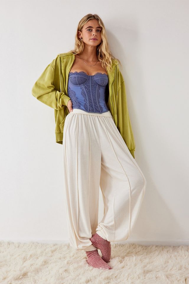 Out From Under Ecru Griffin Seamed Lounge Joggers | Urban Outfitters UK