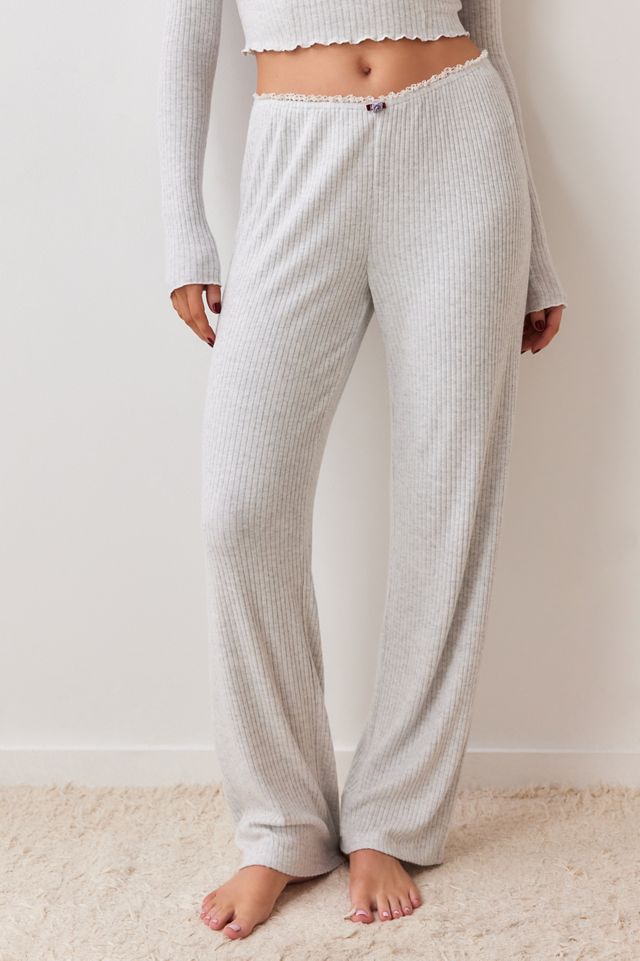 Out From Under Ribbed Wide Leg Lounge Pants | Urban Outfitters UK