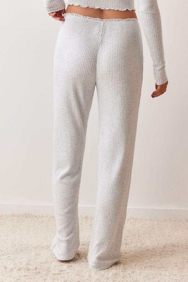 Out From Under Ribbed Wide Leg Lounge Pants | Urban Outfitters UK