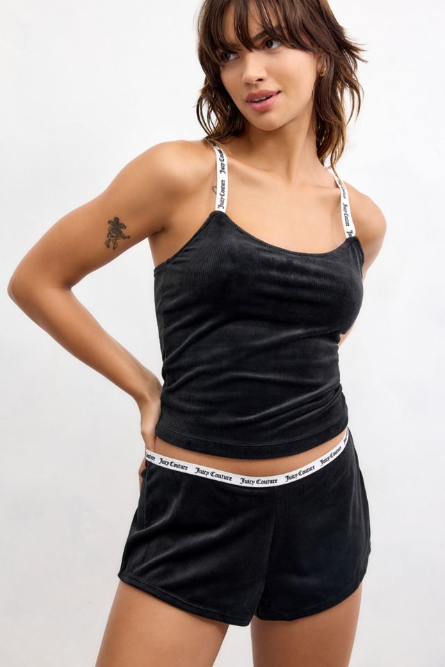 Juicy Couture Austyn Ribbed Velour Shorts | Urban Outfitters UK