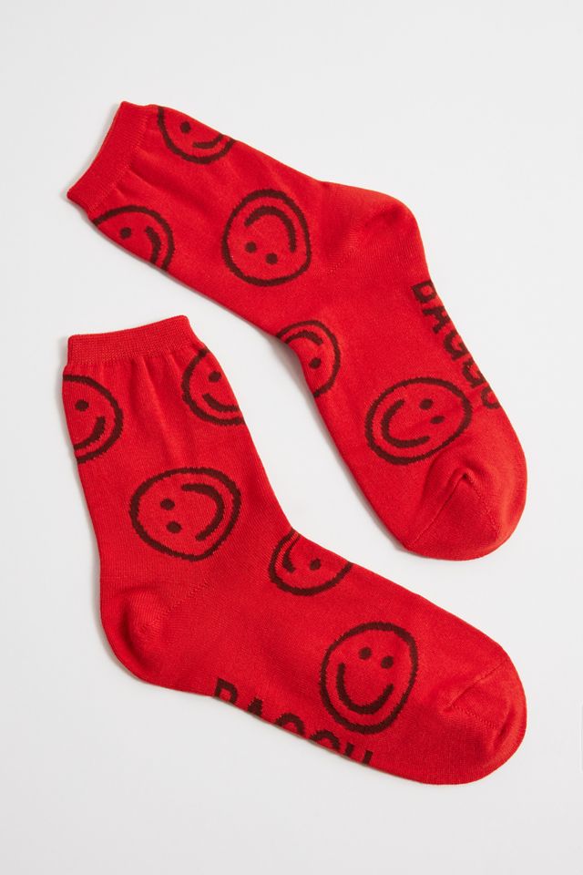 BAGGU Red Happy Socks | Urban Outfitters UK