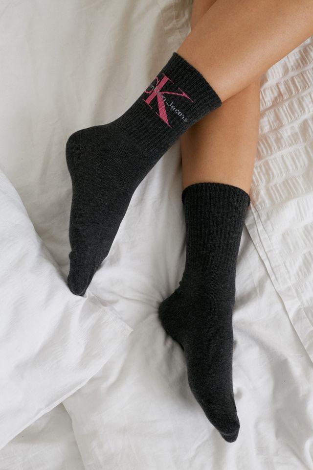 Calvin Klein Monogram Logo Crew Socks | Urban Outfitters UK