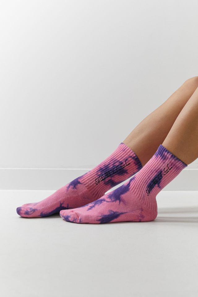UO Slogan Tie-Dye Crew Socks | Urban Outfitters UK