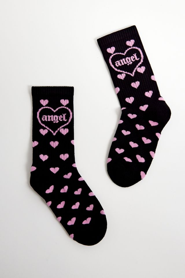 Out From Under Angel Heart Socks | Urban Outfitters UK