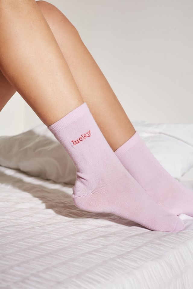 UO Lucky Embroidery Socks | Urban Outfitters UK