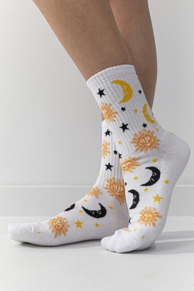 Sun Moon & Stars Sock | Urban Outfitters UK