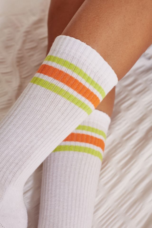 Fluorescent Stripe Sport Socks | Urban Outfitters UK
