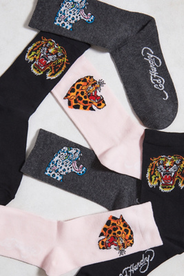 Ed Hardy Connie Socks 3-Pack | Urban Outfitters UK