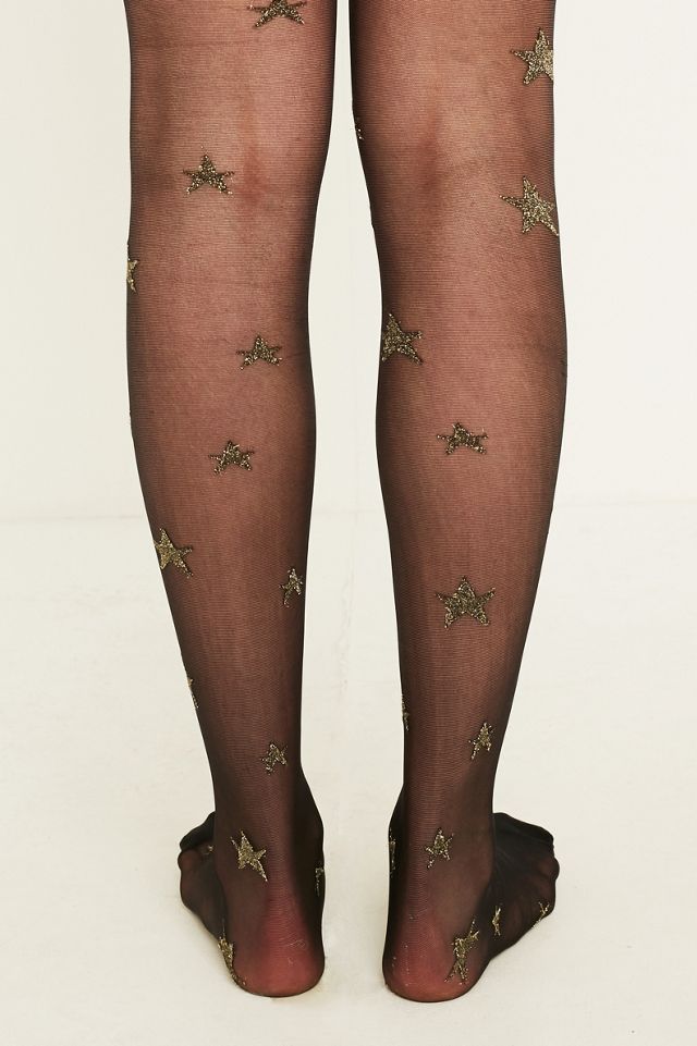 Glitter Star Tights | Urban Outfitters UK