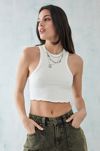 UO Maddie Super-Cropped Racerback Tank Top | Urban Outfitters UK