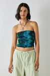 UO Ruched Mesh Tube Top | Urban Outfitters UK
