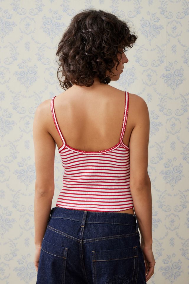 Kimchi Blue Sofia Pointelle Stripe Cami | Urban Outfitters UK