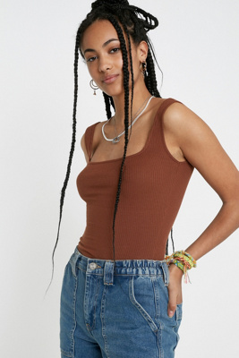 UO Square Neck Vest | Urban Outfitters UK