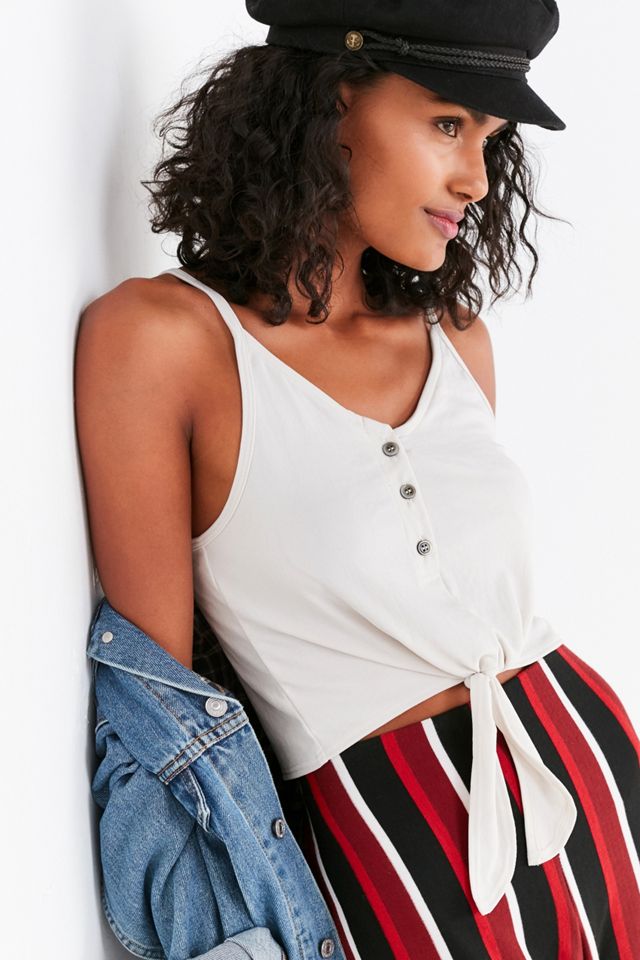 Truly Madly Deeply Isabelle Tie-Front Cropped Tank Top | Urban ...