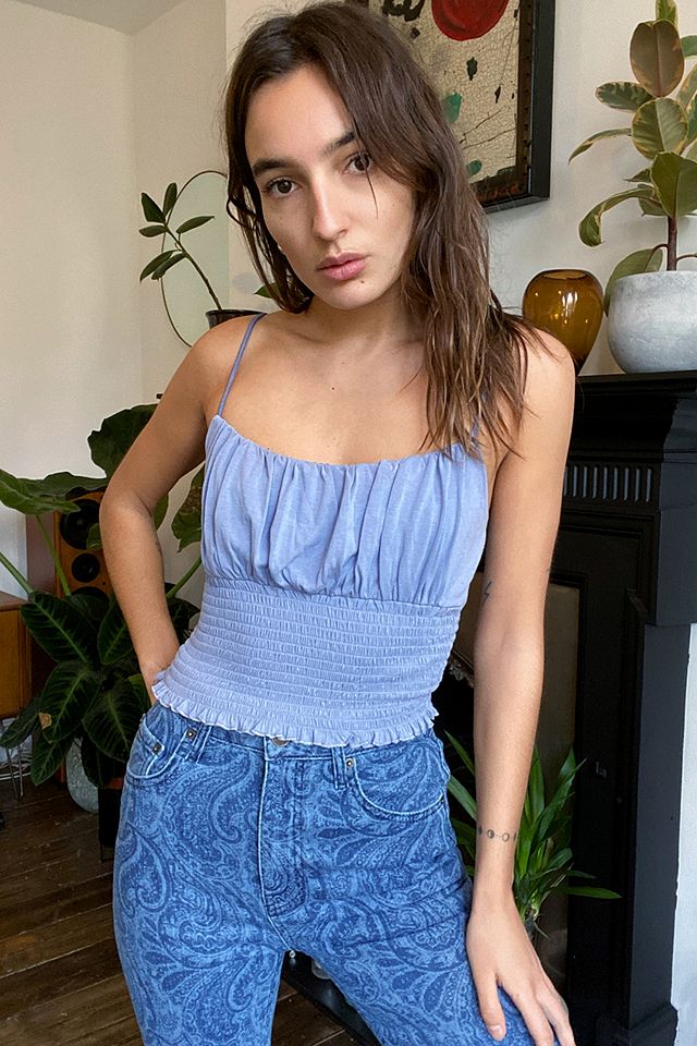 UO Emma Cupro Smocked Cami | Urban Outfitters UK UO Emma Cupro Smocked Cami | Urban Outfitters UK