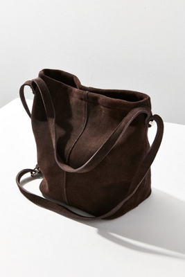 Brown Suede Bucket Bag | Urban Outfitters UK
