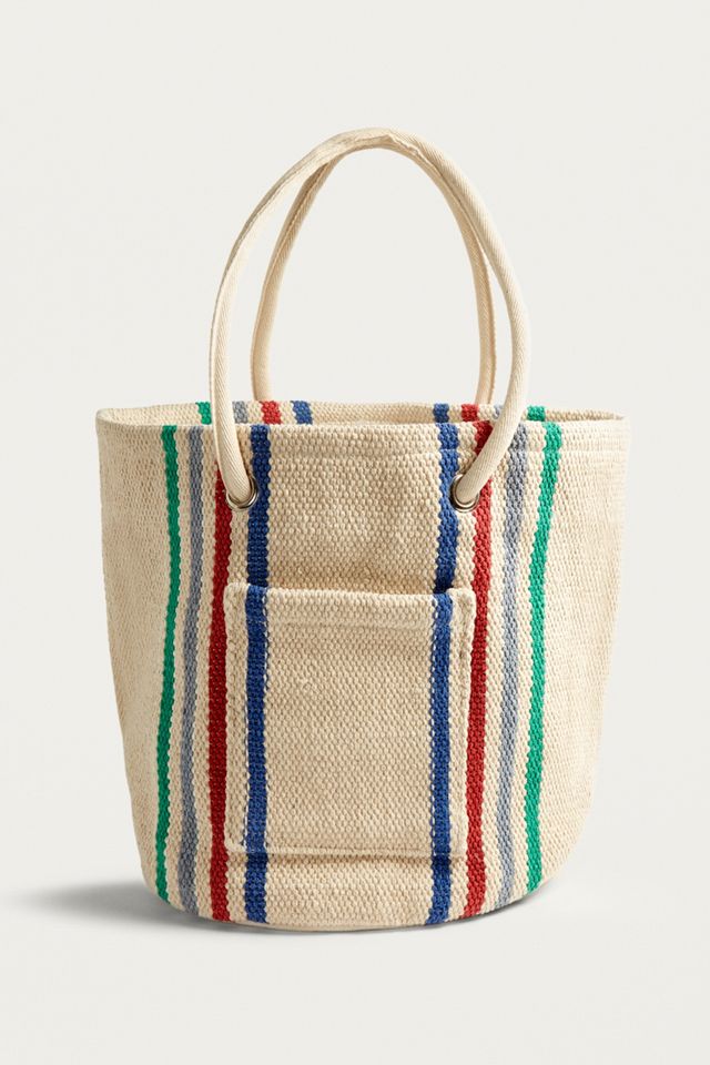 UO Multi Stripe Canvas Tote | Urban Outfitters UK