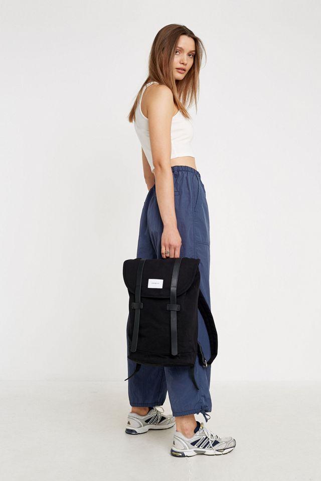 Sandqvist Stig Black Mini Backpack | Urban Outfitters UK