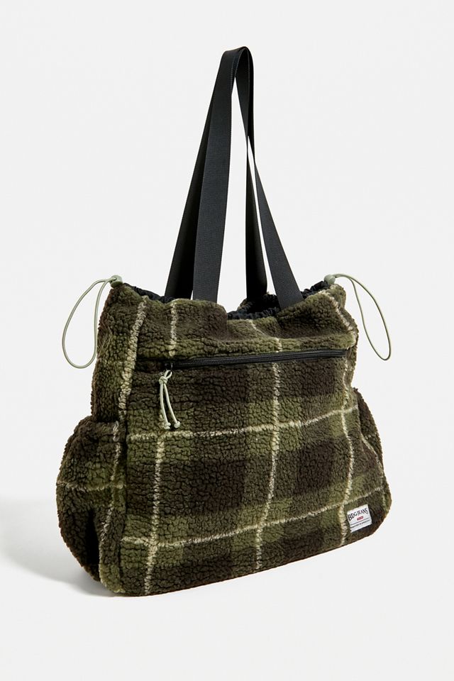 iets frans... Plaid Borg Utility Tote Bag | Urban Outfitters UK
