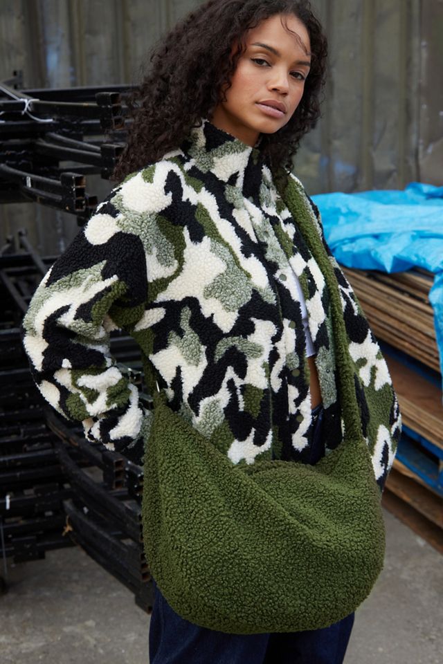 UO Slouchy Borg Crossbody Bag | Urban Outfitters UK